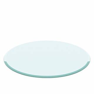 Round Tempered Glass Table Top Beveled Polished Edge (Only Table Top ...