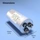 ONE Power 50/5-MFD, 370V or 440V Dual Run A/C Capacitor 50+5 uF CBB65B ...