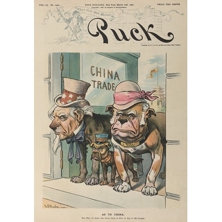 As To China Cartoon Shows Uncle Sam John Bull And Japan As Dogs ...