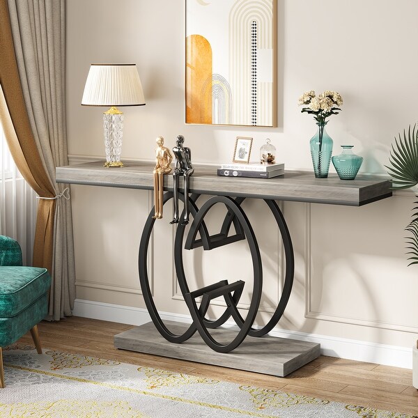 Grey gold console table store