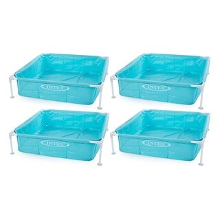 Intex 4ft x 4ft x 12in Mini Frame Kids Beginner Kiddie Swimming Pool (4 ...