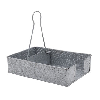 Towle Living Galvanized Hammered Divided Napkin Tray - Bed Bath ...