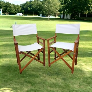 Outdoor Folding Chair Wooden Director Chair (Set of 2) - Bed Bath ...