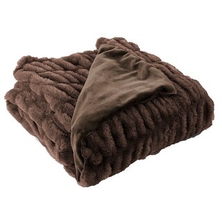 Lyn 50 x 60 Throw Blanket, Ultra Soft Microfiber, Cuddly Faux Fur ...