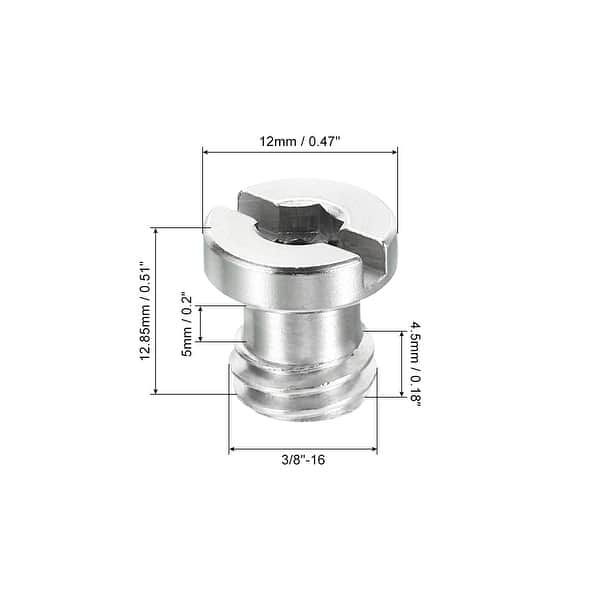 5Pcs 3/8"-16 Thread Camera Quick Release Screw, Hex/Slot Combo Tripod ...