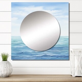 Designart "Oceans Infinity Dreamscape III" Minimalism Wall Mirror ...