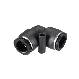 Push to Connect Fittings Tube Elbow Connect 16mm or 5/8" od Black - Bed ...