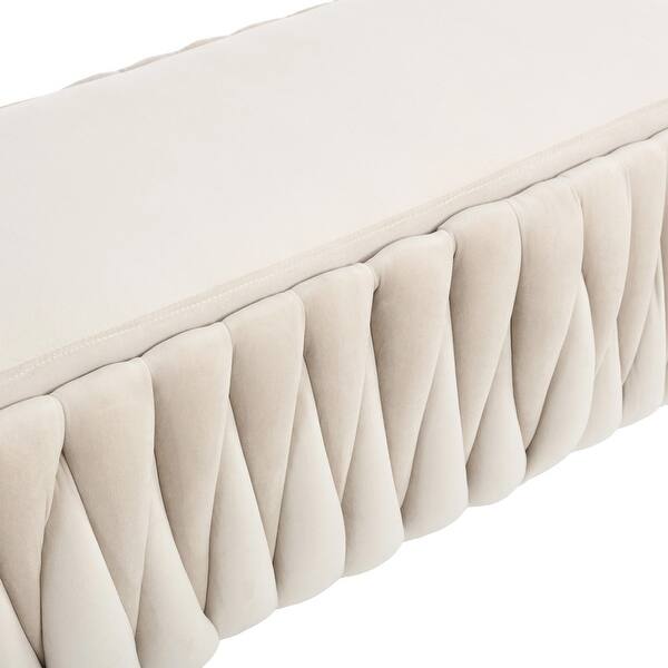 42'' Upholstered Fabric Storage Bench with Safety Hinge and Ample ...