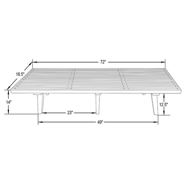 Inwood 72 Inch Wood Bench Slatted Platform Style by LeisureMod - On ...