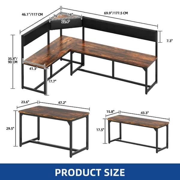corner dining table dimensions