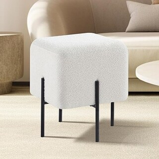 Vanity Stool Square Ottoman Ivory - Bed Bath & Beyond - 39688509