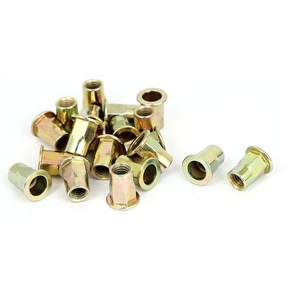 20pcs M8x18mm Carbon Steel Half Hex Body Insert Rivets Nuts Nutserts ...