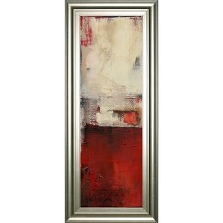 White and Red Drop Box I Rectangular Framed Wall Art 18" x 42" - Bed ...