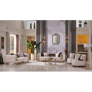 Mariano 4-Pieces Living Room Set 1 Sofa & 1 Loveseat & 2 Chair - Bed ...
