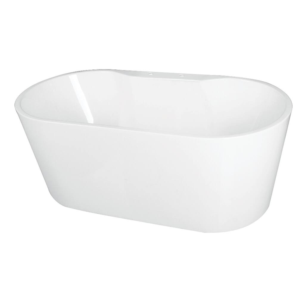 Kingston Brass Modern 55-Inch Acrylic Freestanding Tub with Deck for ...