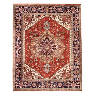 ECARPETGALLERY Hand-knotted Serapi Heritage Copper Wool Rug - 8'1 x 9 ...