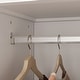 74.8"H Large Modular Wardrobe Cloest Armoire Cabinet Glass Door - Bed ...