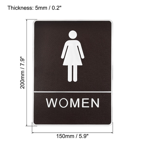 Self Stick Women Toilet Label, Acrylic Adhesive Tape Sticker Signs ...