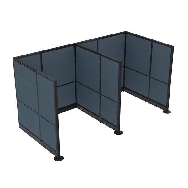 2 Person U-Shaped Workstation Wall Partition Powered Office Divider ...