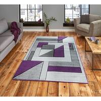 Abstract Geometric Shapes Modern Hand-Carved Soft Living Room Area Rug ...