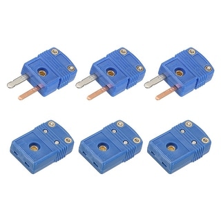 T Type Thermocouple Wire Connectors Male Female Plug Adapter 220°C Blue ...