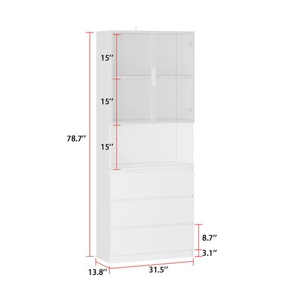 Modular Buffet and Display Cabinet - Modular Design in Pristine White ...