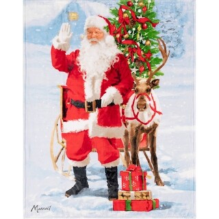 Throw Christmas Santa & Rudolph - Bed Bath & Beyond - 32576879