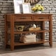 42 Inch Console Sofa Table with 2 Storage Drawer, 2 Tiers Entryway ...