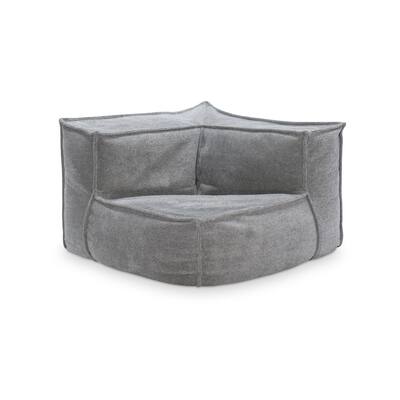 Crash Pad Upholstered Corner Chair, Dove Grey - Overstock - 32759724
