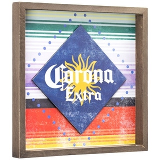 American Art Decor Corona Extra Beer Framed Art Print - 14.25" x 14.25 ...