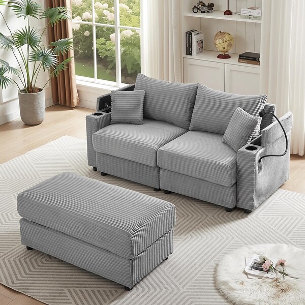 Loveseat ottoman set store
