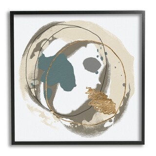 Stupell Circular Inclusion Abstract Shapes Framed Giclee Art by Alonzo ...