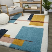 Morant Modern Geometric Modern Shag Area Rug - On Sale - Bed Bath ...