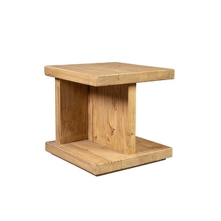 Bridges Reclaimed Elm Side Table, Natural - Bed Bath & Beyond - 40309702