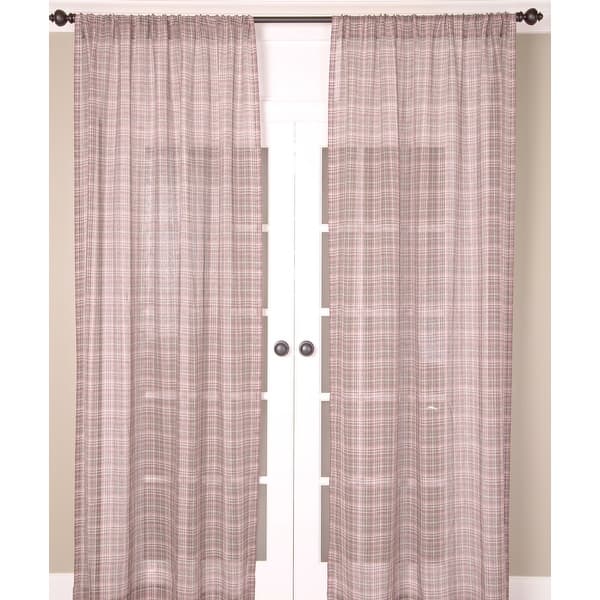 India's Heritage Pure Linen Sheer Checks Panel - Single Curtain Panel ...