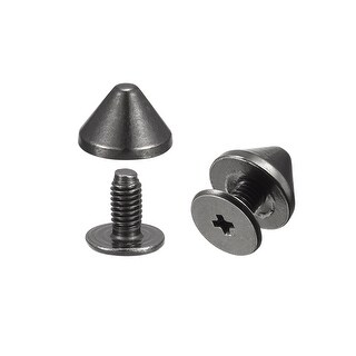 9x6mm Screw Back Rivets, Solid Leather Studs for DIY Black - Bed Bath ...