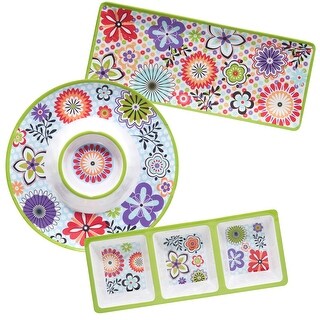 Certified International Carnaby Melamine 3 Piece Hostess Servware Set ...