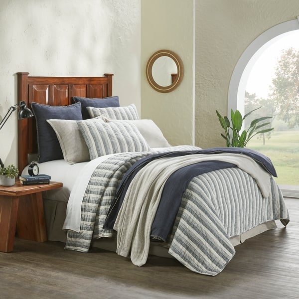 Grason Natural Linen Coverlet Set - Bed Bath & Beyond - 36021803