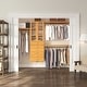John Louis Home Solid Wood Walk-In Closet System with 6-Drawes and ...
