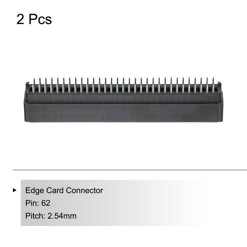 Card Edge Connector Black Socket Right Angle 62 Pin 2.54mm Pitch, Pack ...
