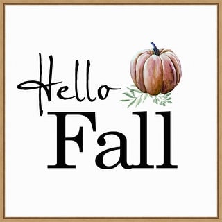 Amanti Art Hello Fall Pumpkin Framed Canvas Wall Art - Bed Bath ...