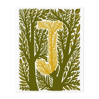 Botanical Letter J Monogram Typography Alphabet Art Print/Poster - Bed ...