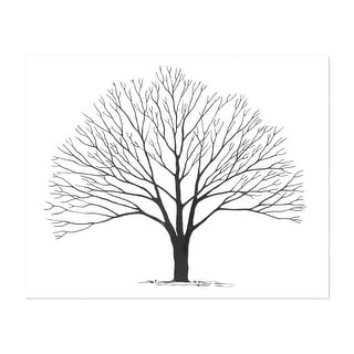 Solitary Tree Illustrations Nature Vintage Art Print/Poster - Bed Bath ...