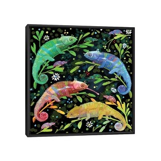 iCanvas "Colorful Chameleons" by Thomas Little Framed - Bed Bath ...