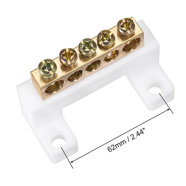 Copper Screw Terminal Block Bar 100A Double Row Bridge Shape 5 ...