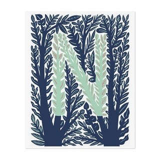 Botanical Letter N Monogram Typography Alphabet Art Print/Poster - Bed ...