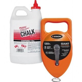 Keson G1303R Chalk Line Reel with Red Chalk, 130', 3 Lbs - Bed Bath ...