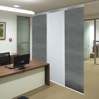 InStyleDesign 3-Panel Single Rail Panel Track Extendable 36"-66"W x 94 ...