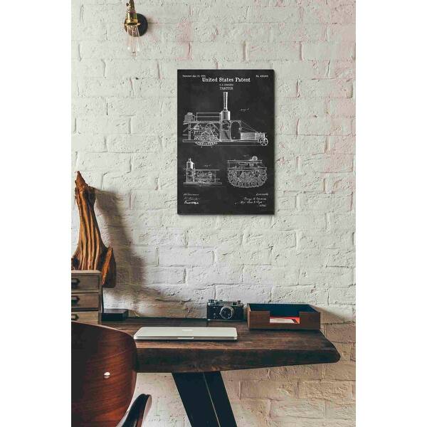 Epic Graffiti 'Tractor Blueprint Patent Chalkboard' Canvas Wall Art ...