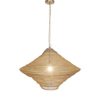 1-Light Gold Powder Coat Chain Basket Light - Bed Bath & Beyond - 39067524